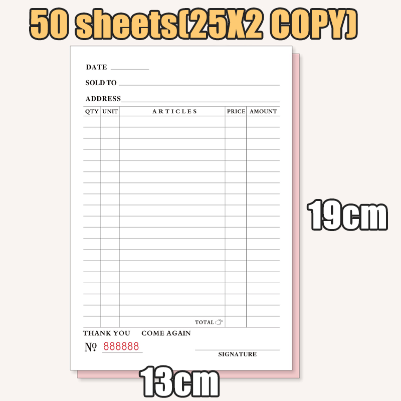 Big wholesale Receipt Order Slip 2ply/3ply Official Duplicate Resibo ...