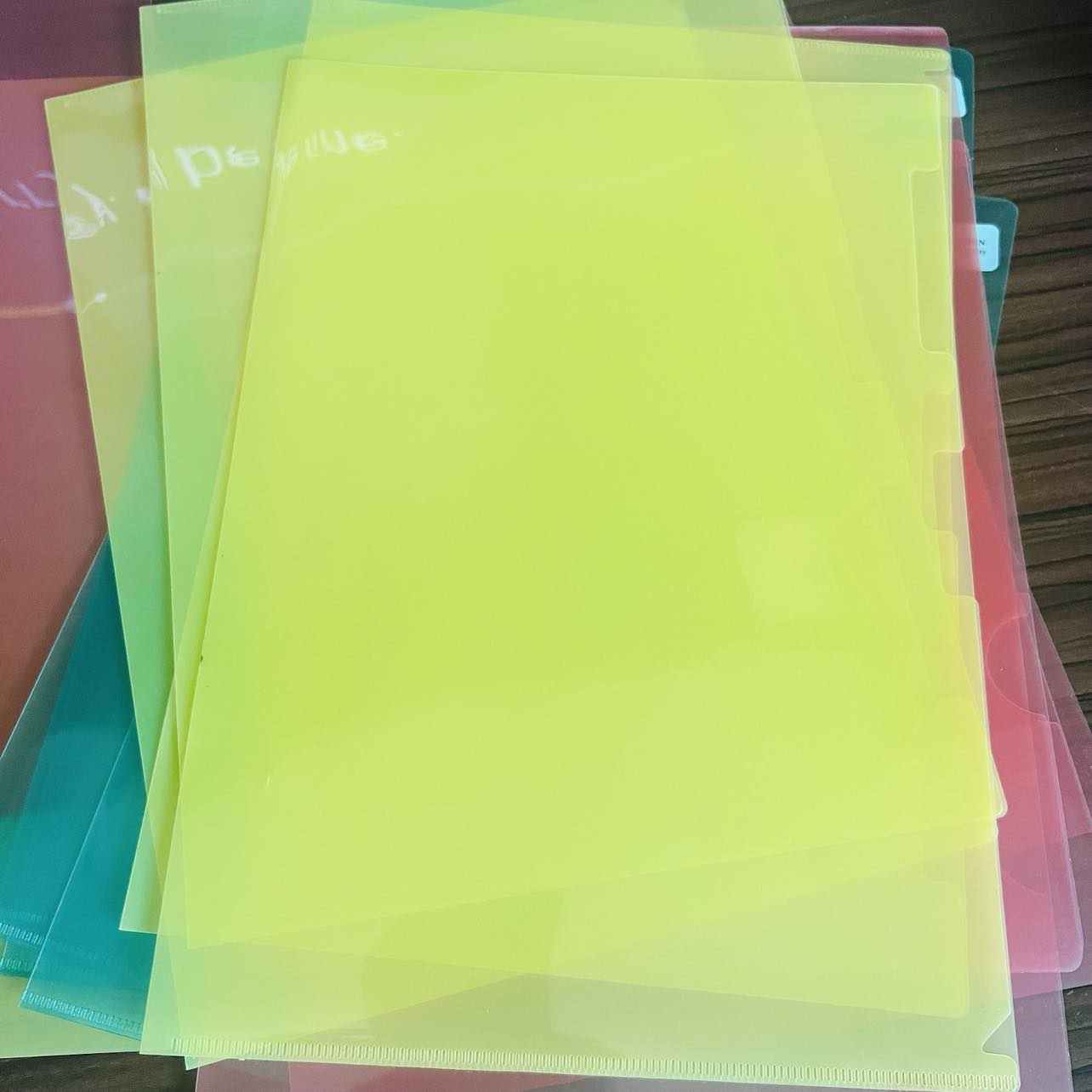 VECO L-Type Plastic Folder COLORED CLEAR A4 THICK (SOLD per pack of ...