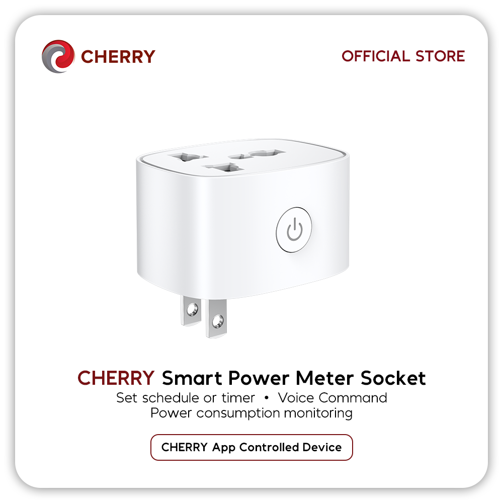 CHERRY Smart Power Meter Socket (Consumption Monitoring) | Lazada PH
