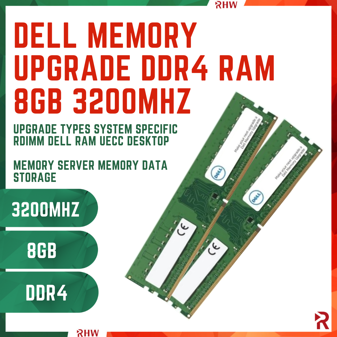 Dell Memory Upgrade DDR4 RAM 8GB 3200MHz Registered & Upgrade Types ...