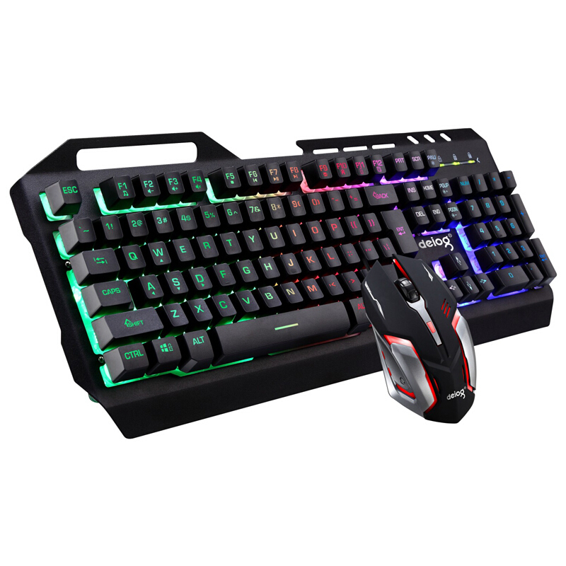 DY-M313 aluminum backlit game keyboard and mouse mechanical hand sense ...