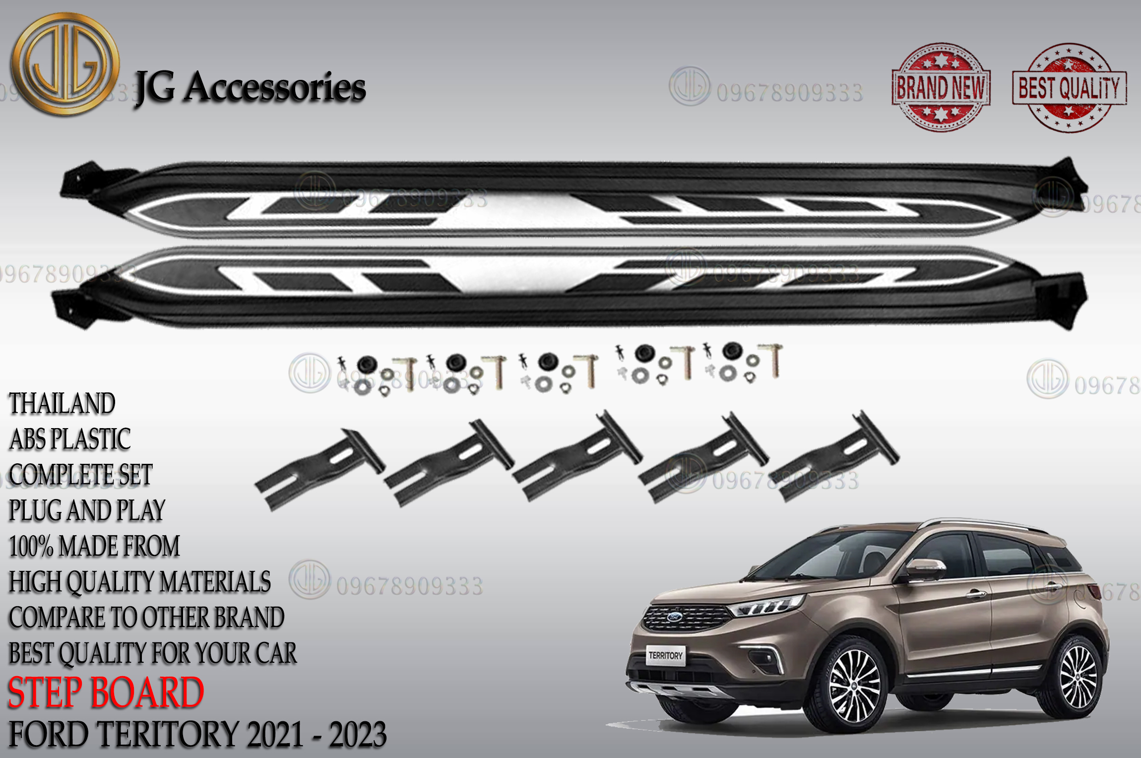 FORD TERRITORY 2021 2022 2023 SIDE STEP RUNNING BOARD / RUNNING BOARD ...