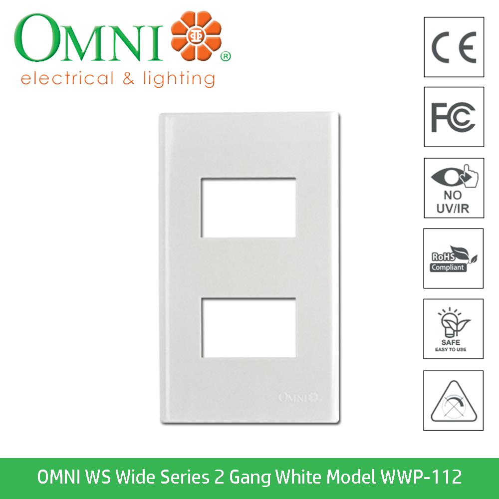 OMNI WS Wide Series 2 Gang White Model WWP-112 | Lazada PH