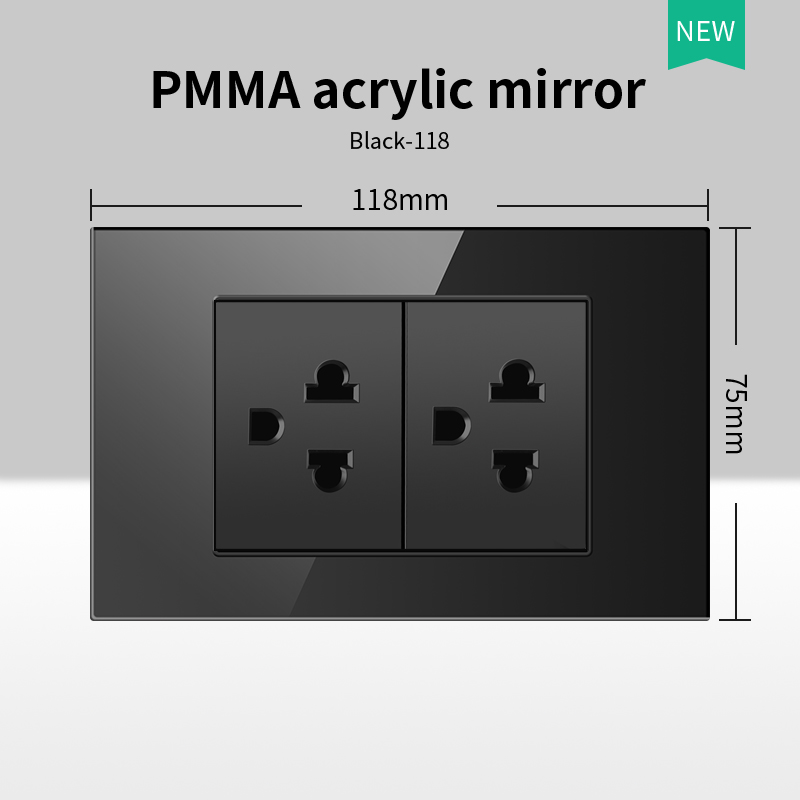 FCM Wall Touch Switch with LED Type 118 Household Wall Switch Socket Tempered Glass Panel 16A ...