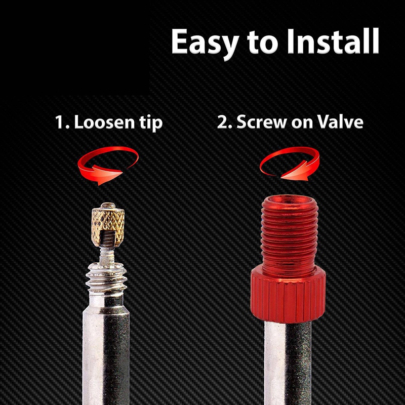 5Pc Aluminum Alloy Bike Valve Adapter Bike Inner Tube Caps Cover ...