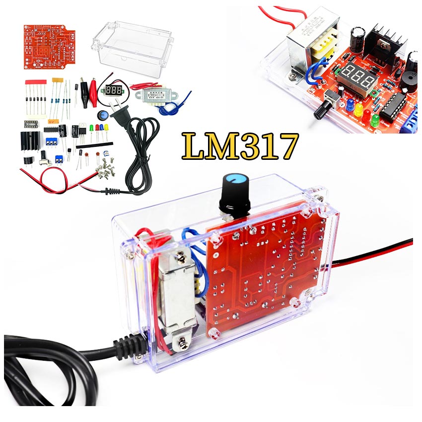 LM317 Adjustable voltage regulator Power Supply DIY Kit LM317 AC 220V ...