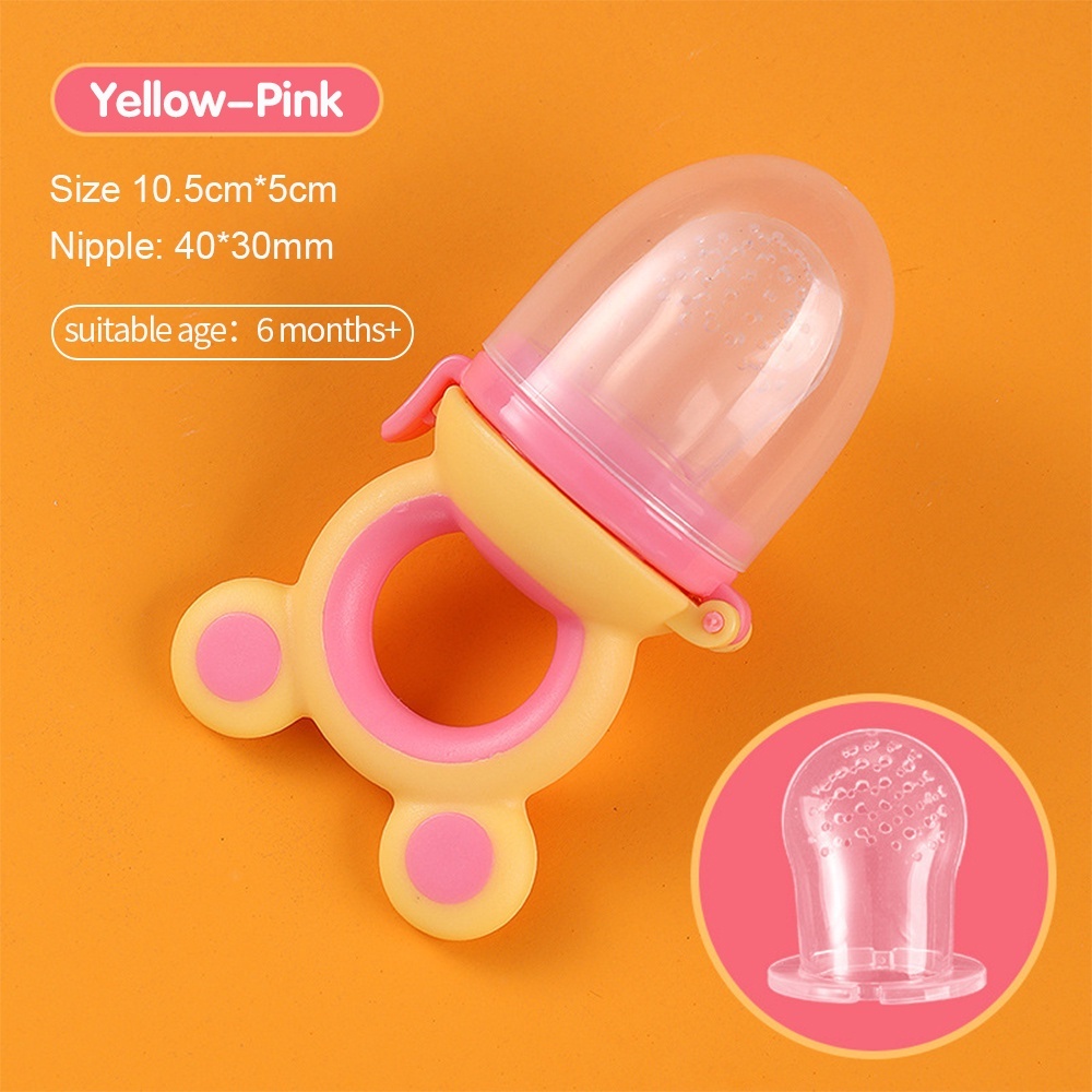 Baby fruit and vegetable feeding pacifier, cute frog complementary food ...
