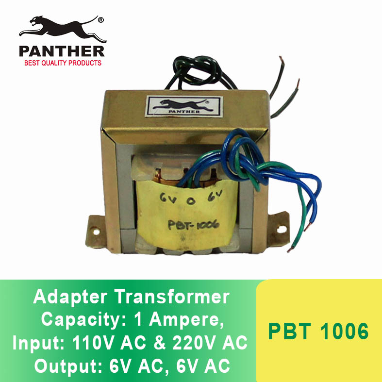 Panther Adapter Transformer 1 Ampere, Input 110V AC & 220V AC, Output 1 ...