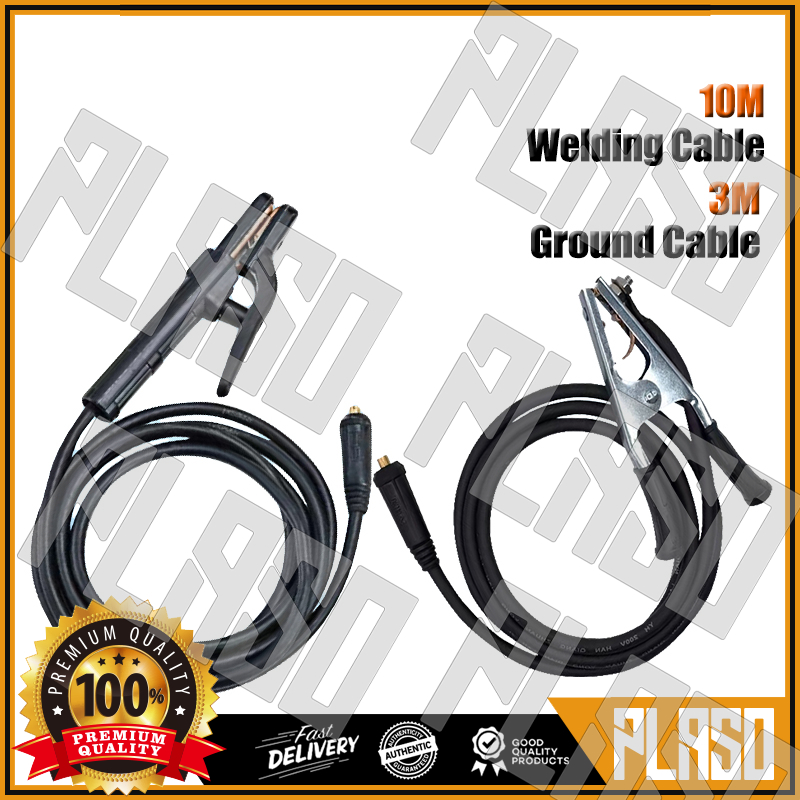 Universal Welding Cable Set with 10M Welding Cable and 3M Ground Cable ...