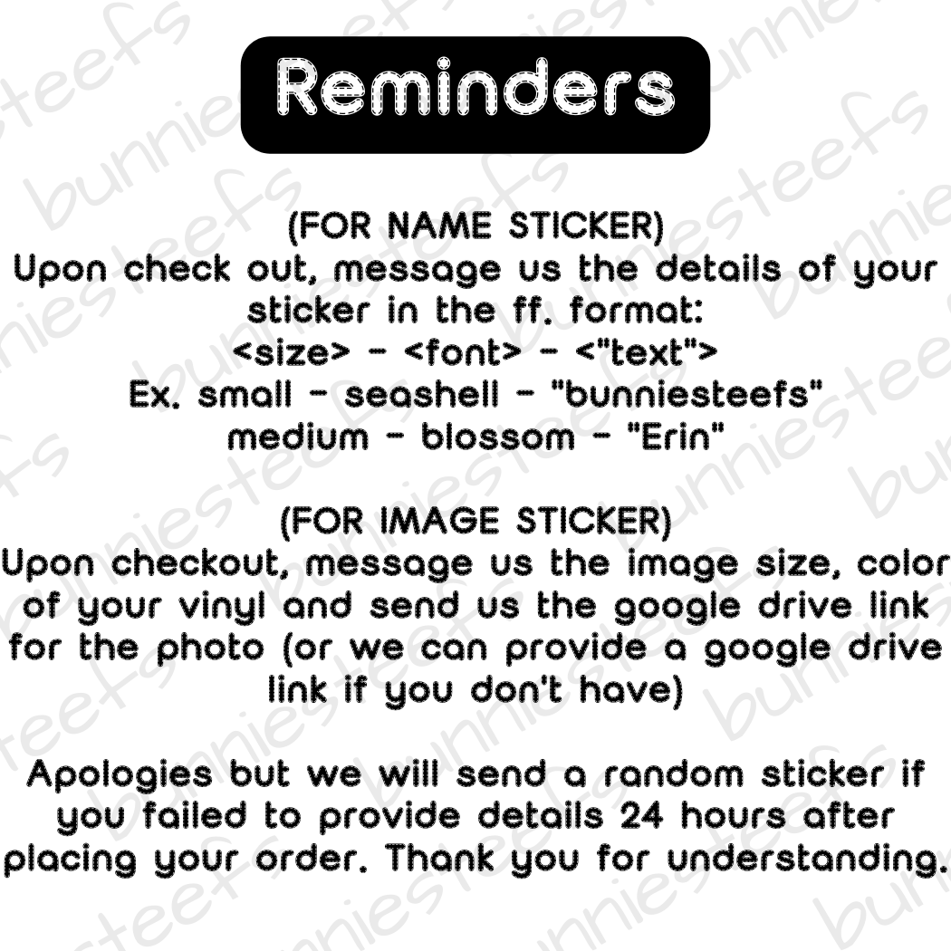 Personalized Vinyl Sticker (NAME, LOGO, IMAGE STICKER) | Lazada PH