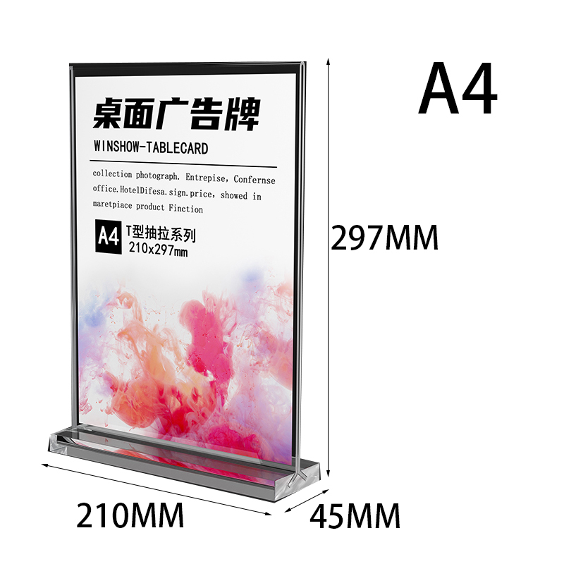 Acrylic Menu Holder Display Stand Double Sided Menu Holder A4/A6/5*7 ...