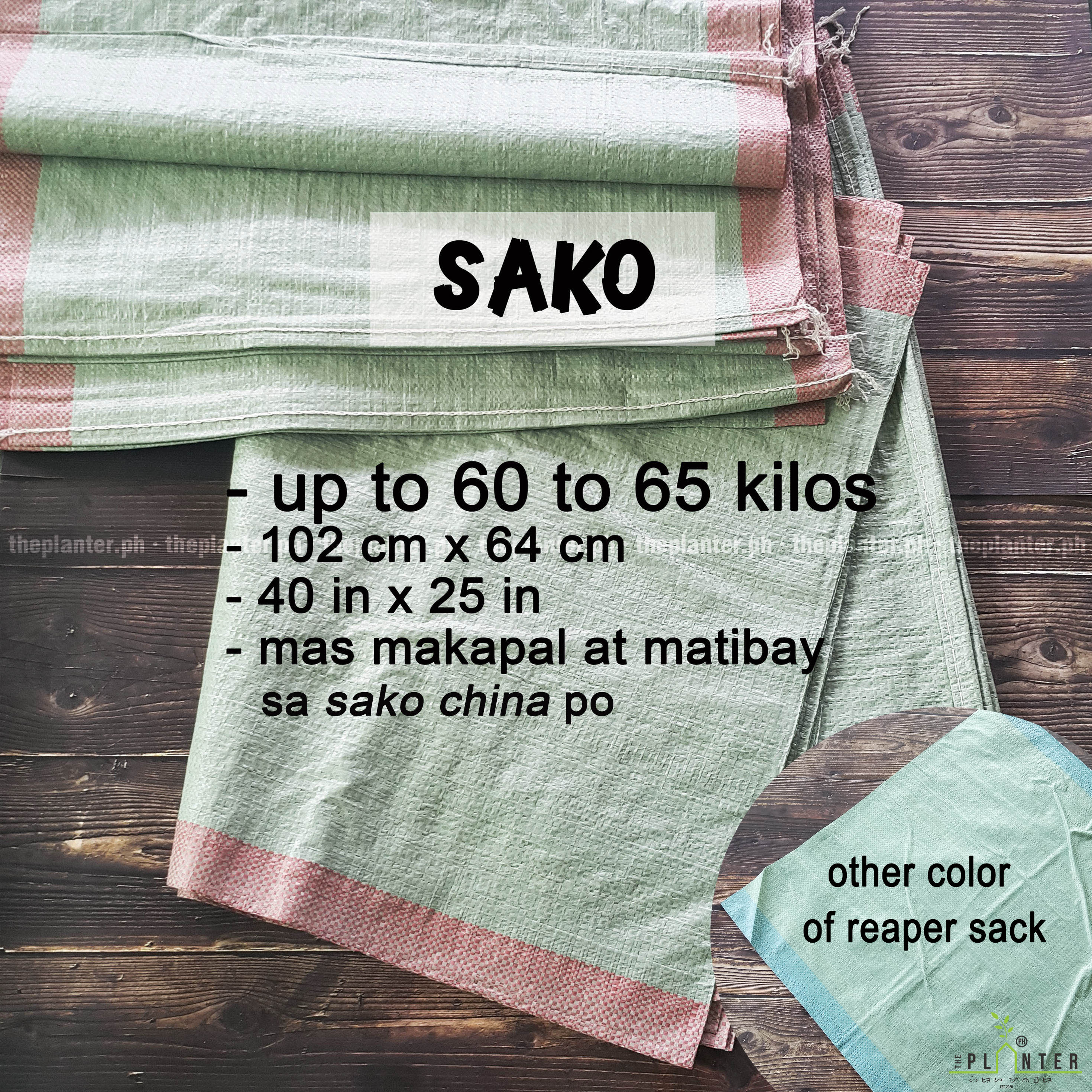 SAKO REAPER ( NEW ) (up to 65 KILOS.) sako bag sack theplanter.ph ...