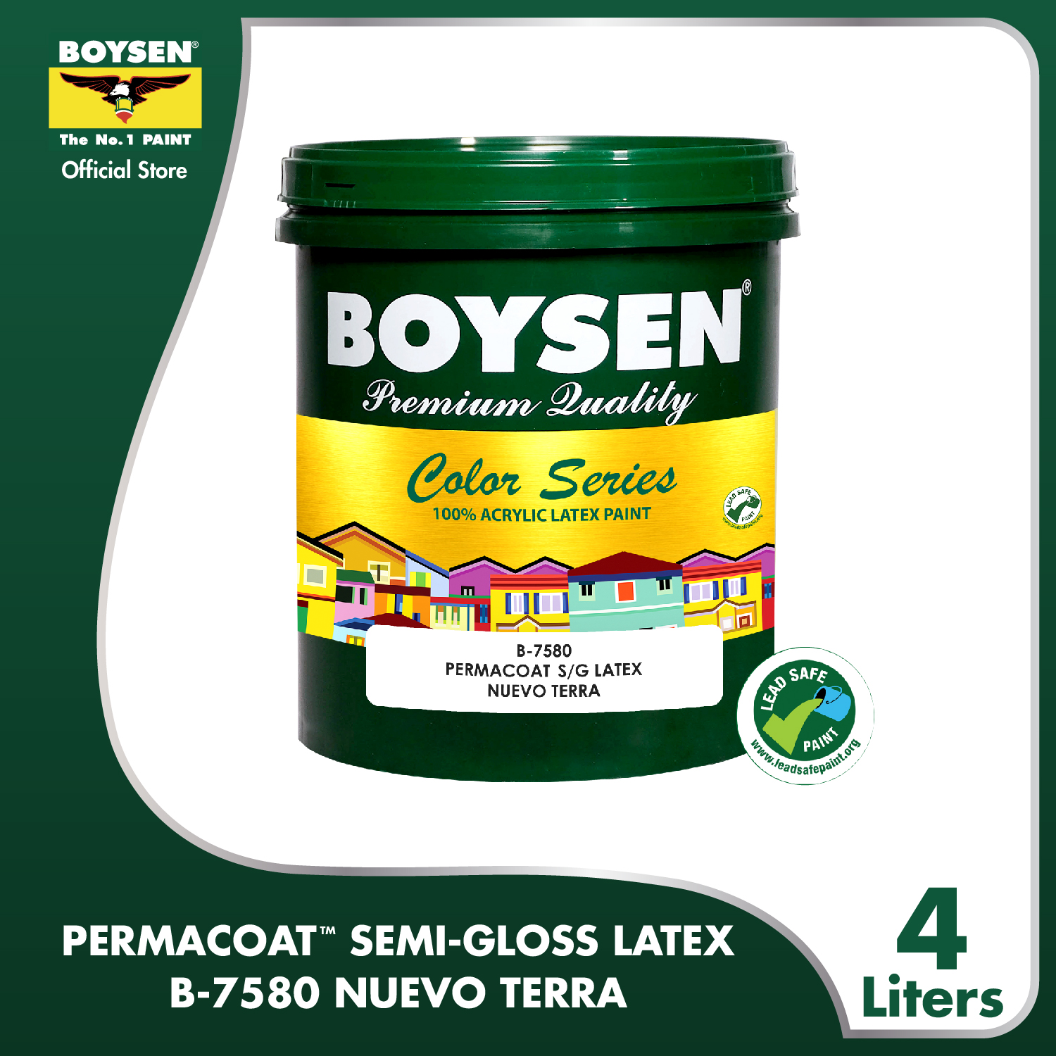BOYSEN Permacoat Semi-Gloss Latex Nuevo Terra B7580-4L | Lazada PH