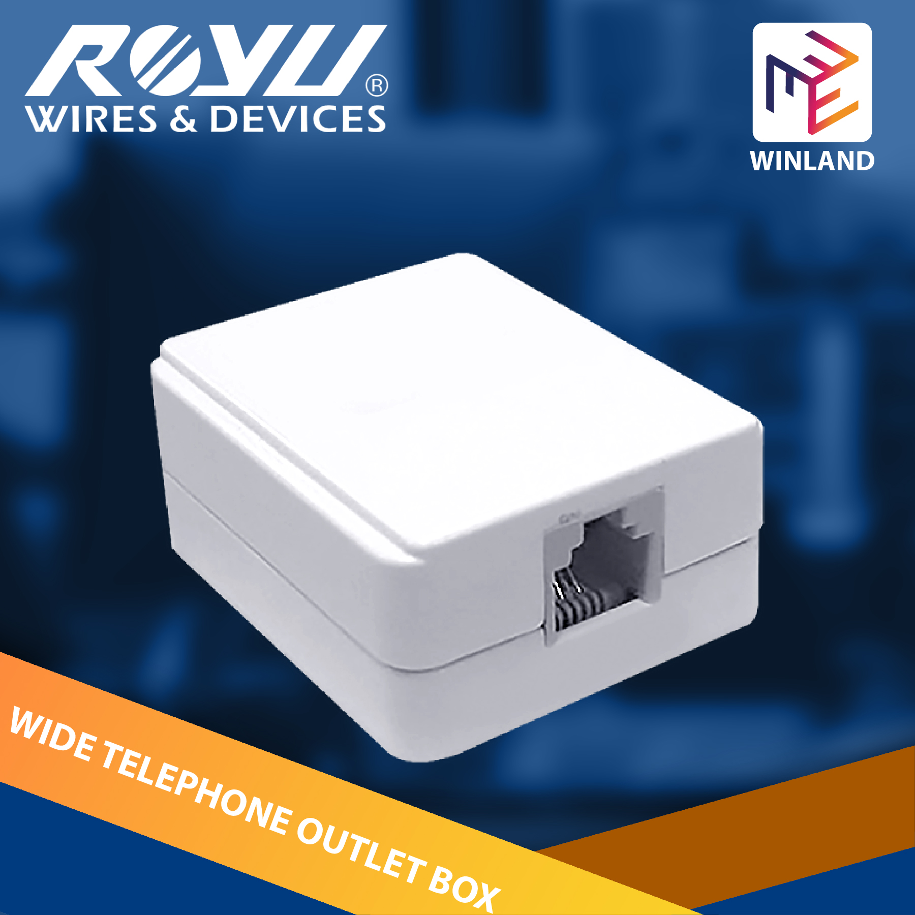 ROYU by Winland Wide Telephone Outlet Box ROBT1 | Lazada PH