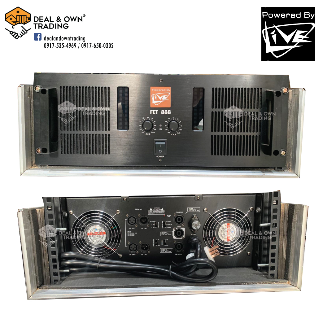 Live FET-888 10000Wx2 4 Ohms Powered Amplifier with Mosfet Transistor ...