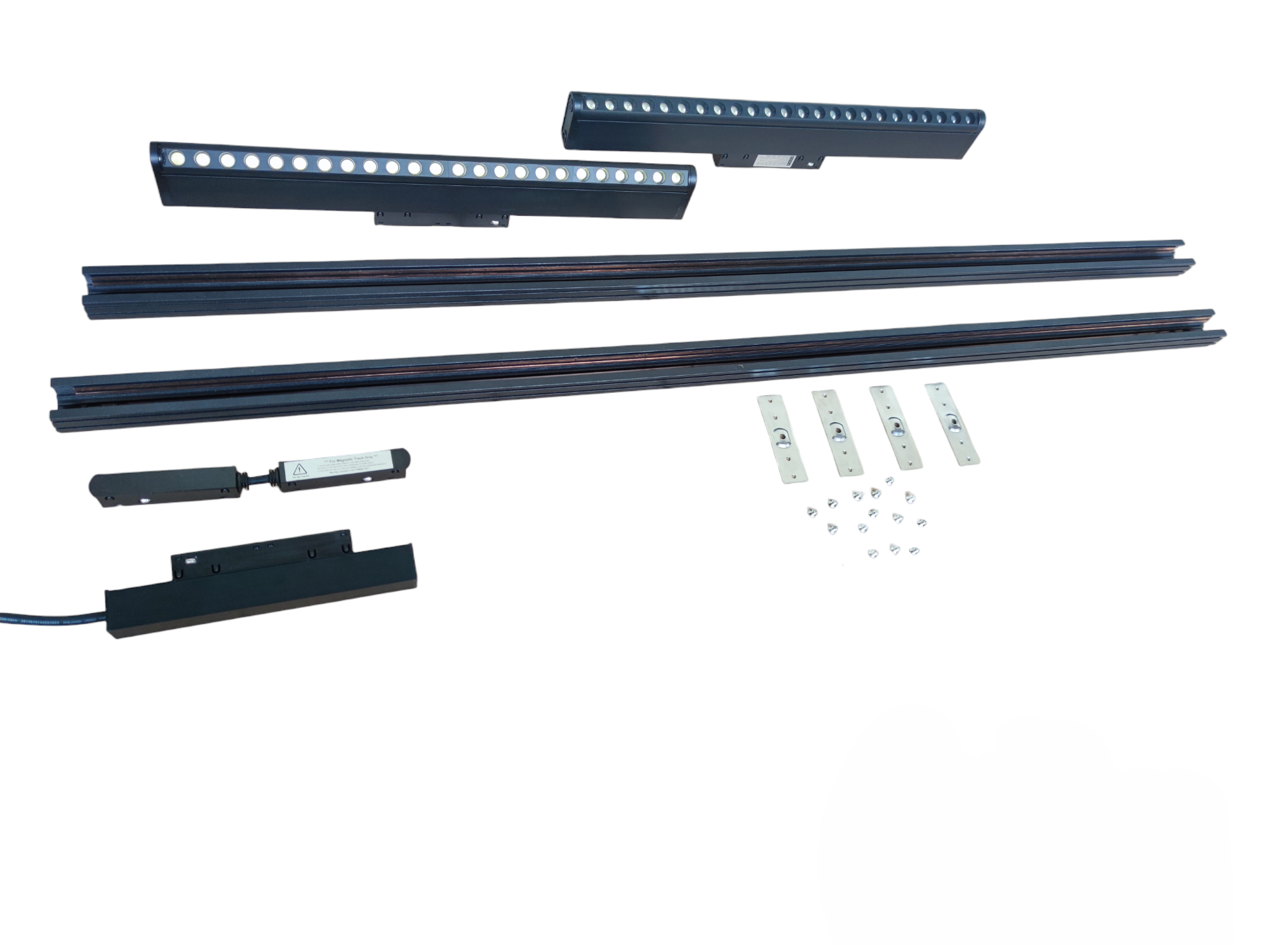 Magnetic Track Light 2 Meter 26mm with 2pc 24W LED Rotary Grille Track ...