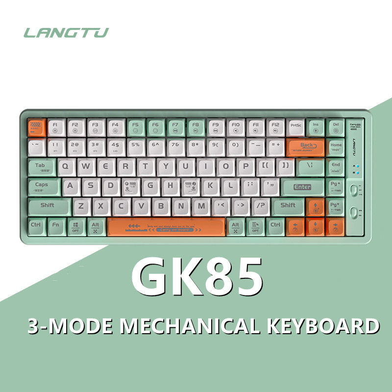 LANGTU GK85 HOTSWAP RGB Backlit Gold switch Mechanical Keyboard dual systemWired Gaming Keyboard ...
