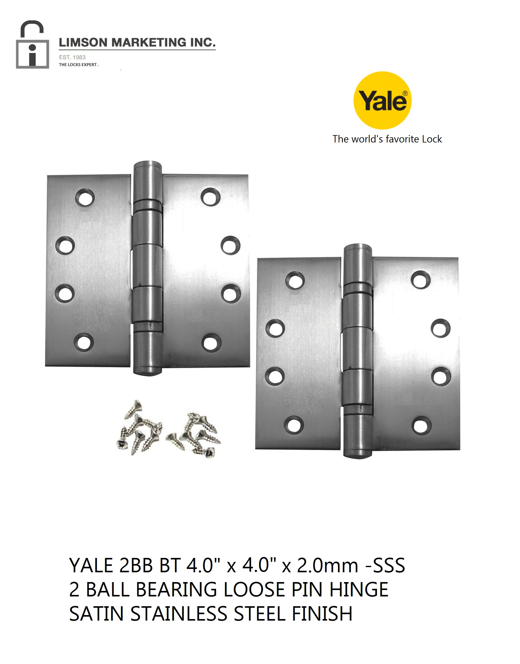 YALE STAINLESS STEEL 2BALL BEARING LOOSE PIN HINGE | Lazada PH