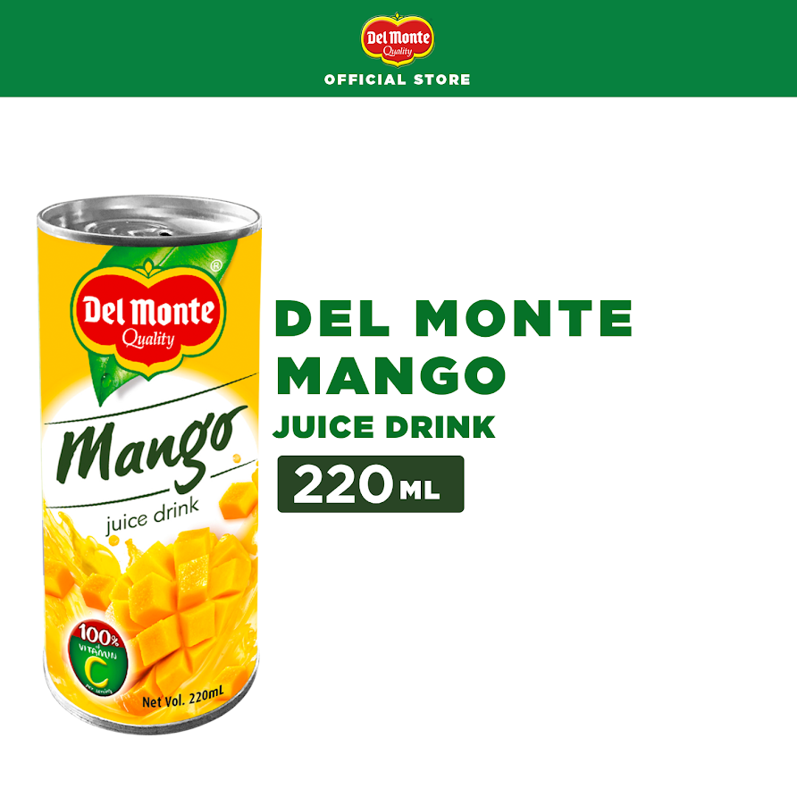 DEL MONTE Mango Juice Drink with All-natural Sweetness - 220ml | Lazada PH