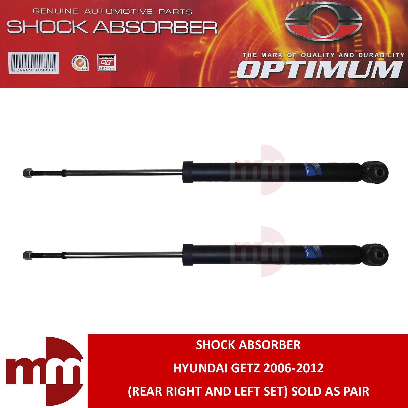 OPTIMUM Shock Absorber for HYUNDAI GETZ 2006-2012 REAR GAS TYPE (RIGHT ...