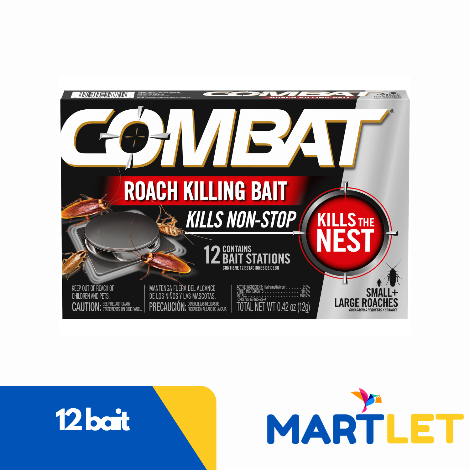 Combat Roach Killing Baits, 12 Bait Stations | Lazada PH