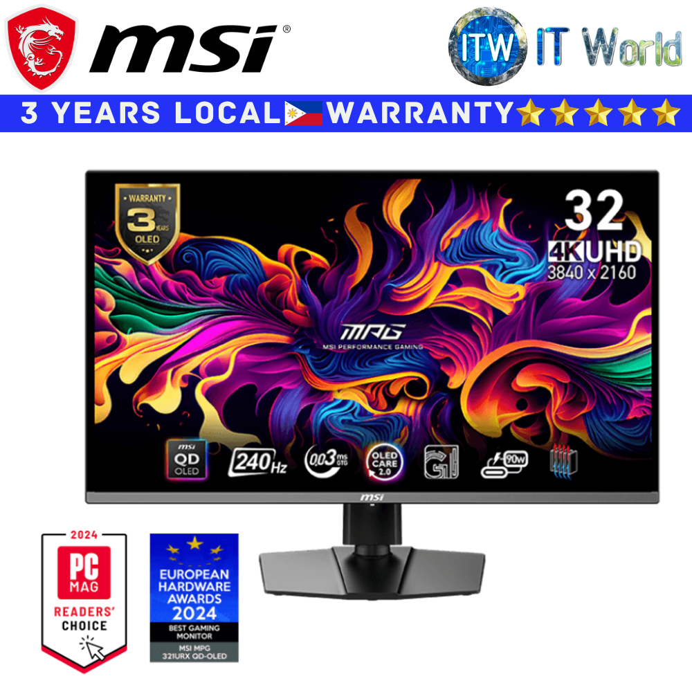 Itw | MSI Gaming Monitor MPG 321URX QD-OLED 32" 3840x2160 UHD / 240Hz ...