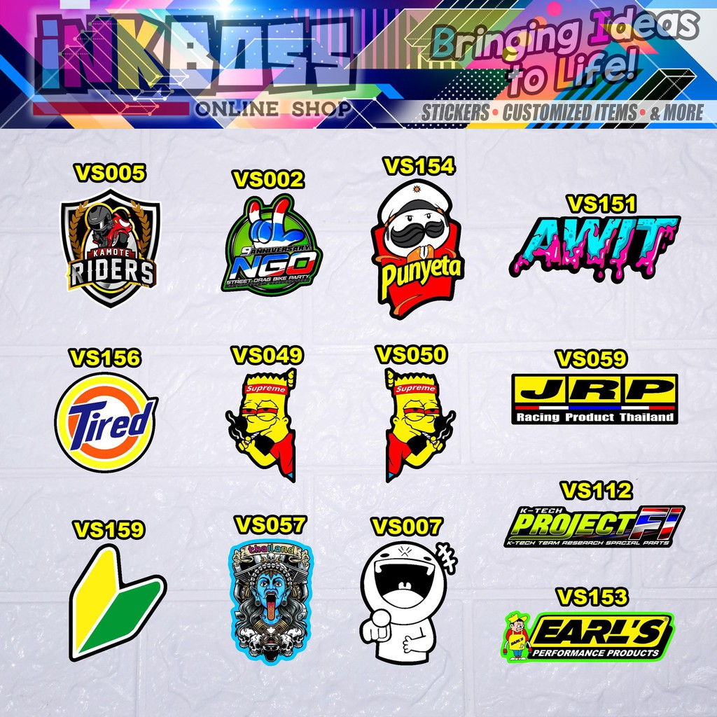 THAI VINYL GLOSSY PRINTED STICKERS【001】( THAI INSPIRED / LAMINATED ...