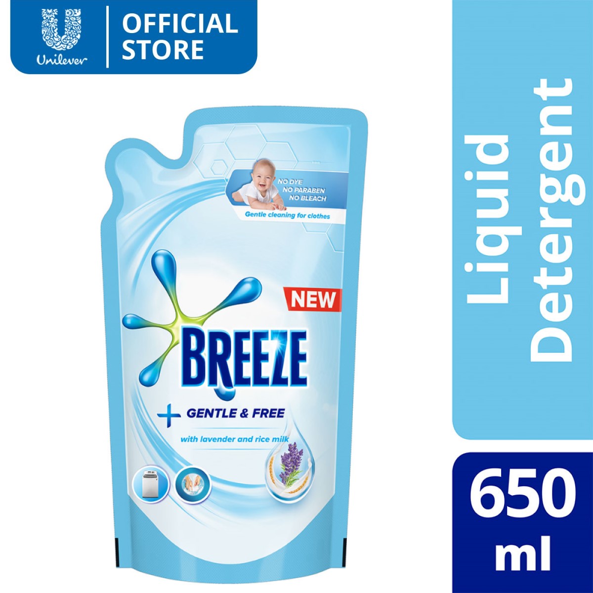 Breeze Liquid Detergent Gentle and Free 650g Pouch | Lazada PH
