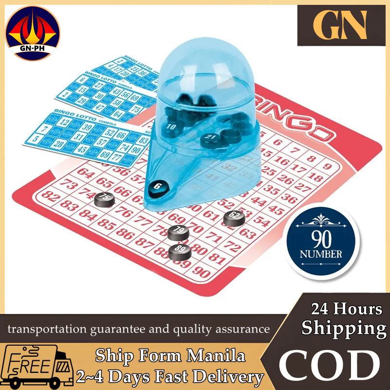 Bingo Lottery Family board game toys Bingo Set Game with Cards Chips ...