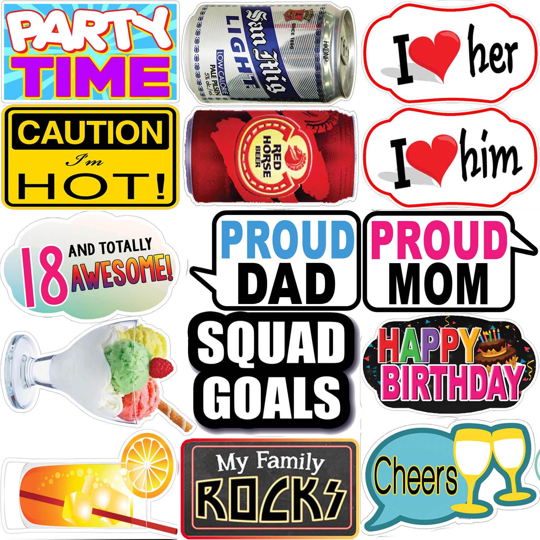 photobooth props callout 15pcs set (1.5 mm) | Lazada PH