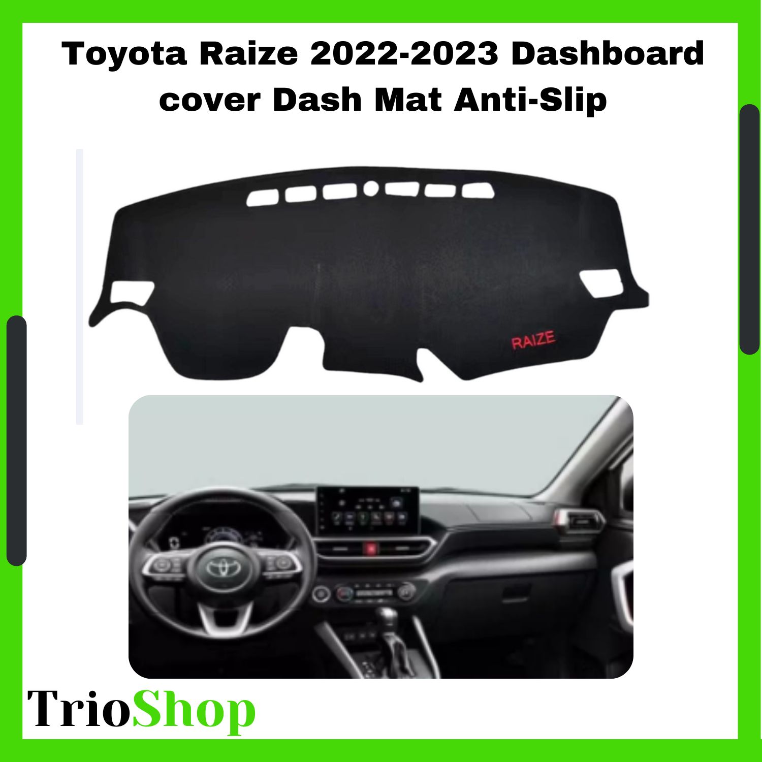 Toyota Raize 2022-2023 Dashboard cover Dash Mat Anti-Slip | Lazada PH