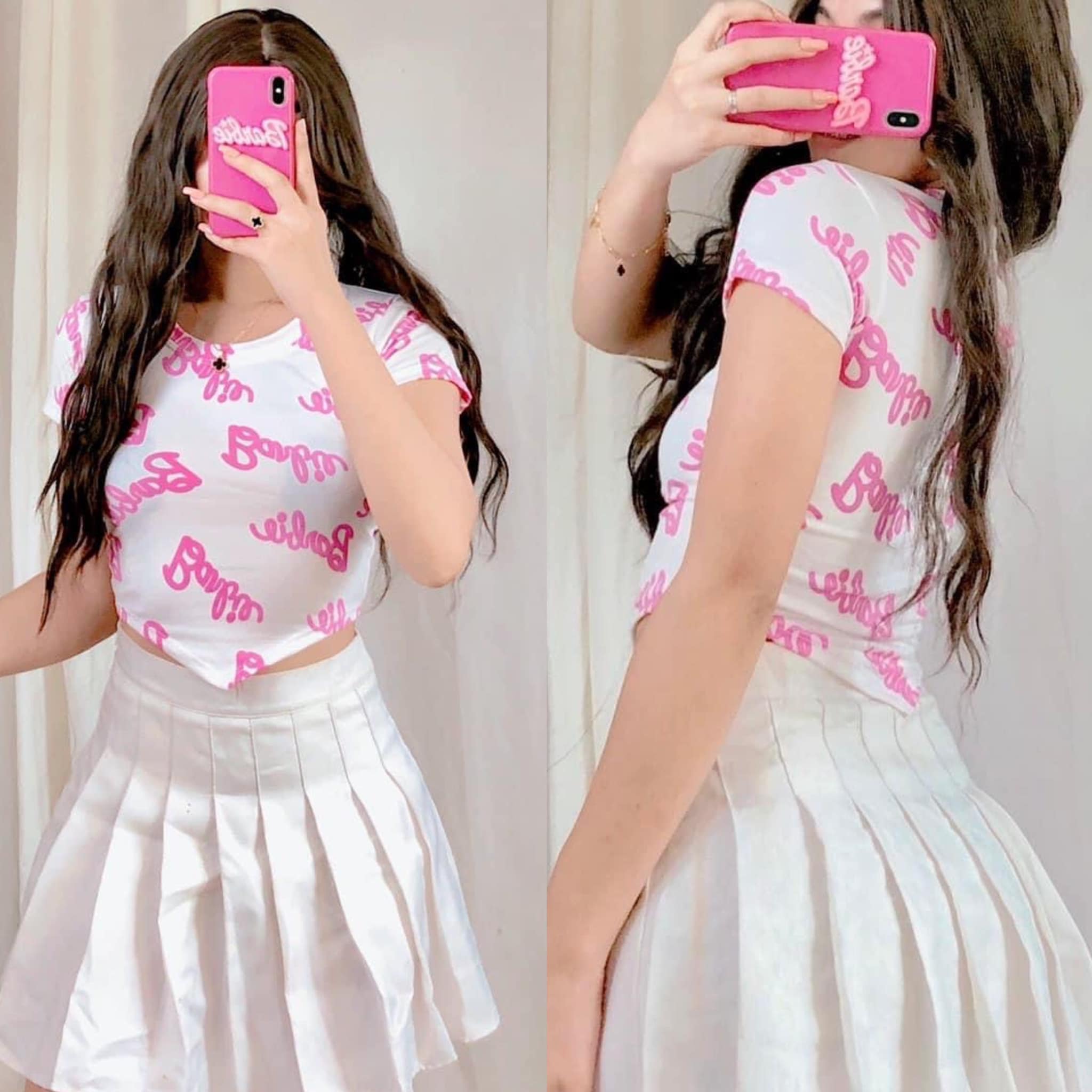 Aya Barbie Print Top Fabric: Cotton Spandex fit to Small to Medium P49 ...