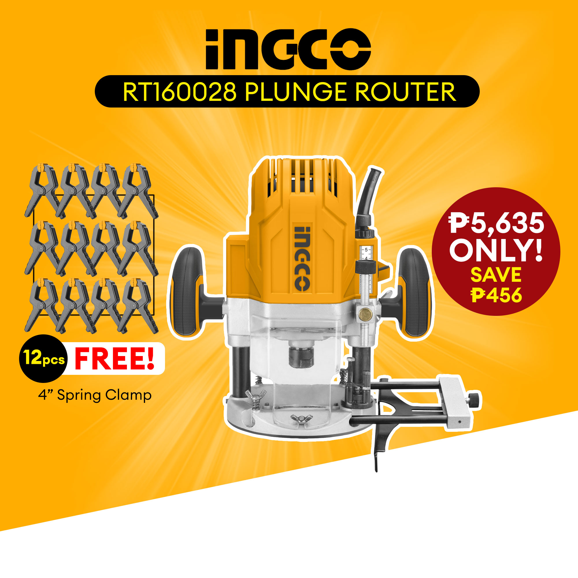 Ingco RT160028 Electric Laminate Router 1600W IPT | Lazada PH