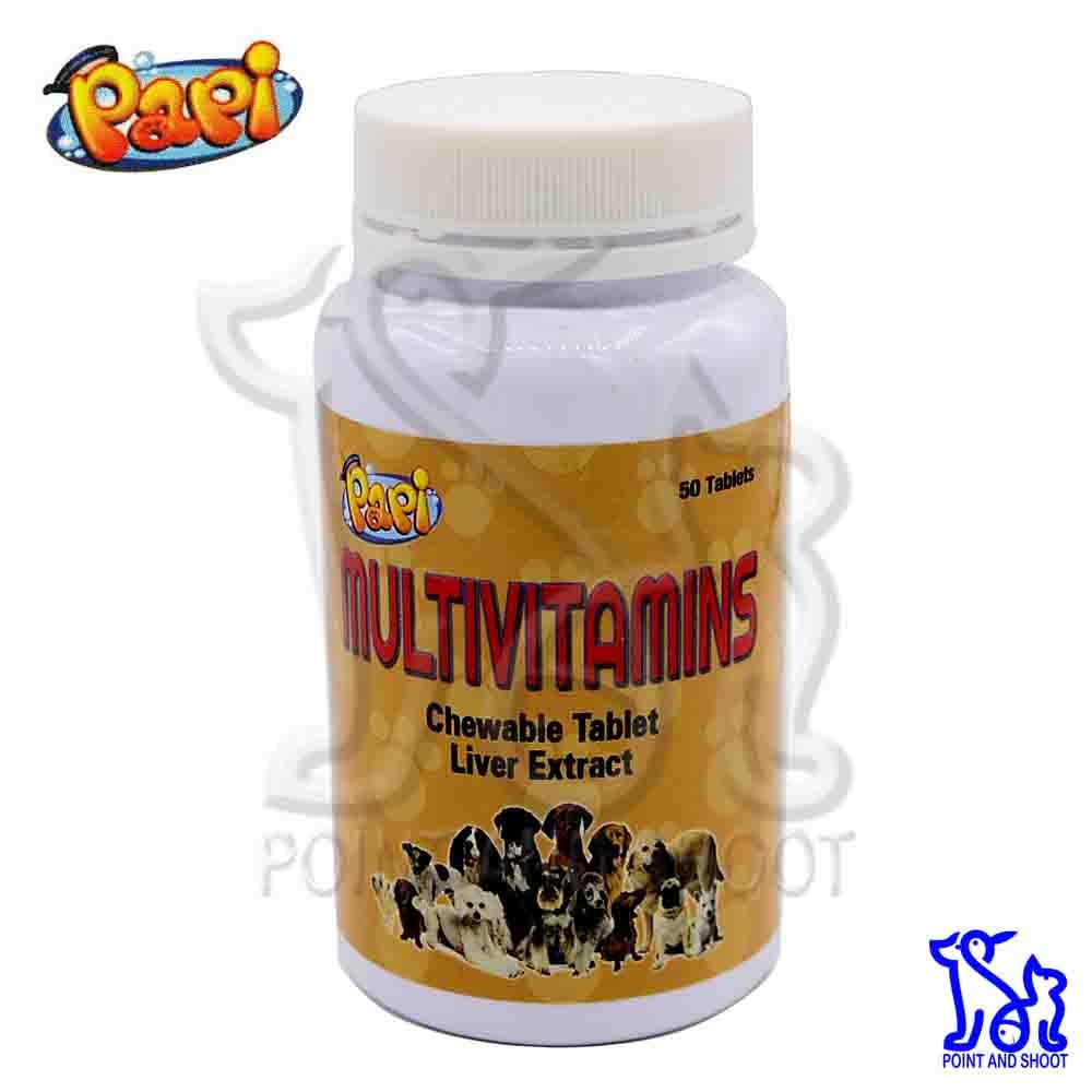 Papi Multivitamins Chewable Tablet Liver Extract for All Breeds and ...