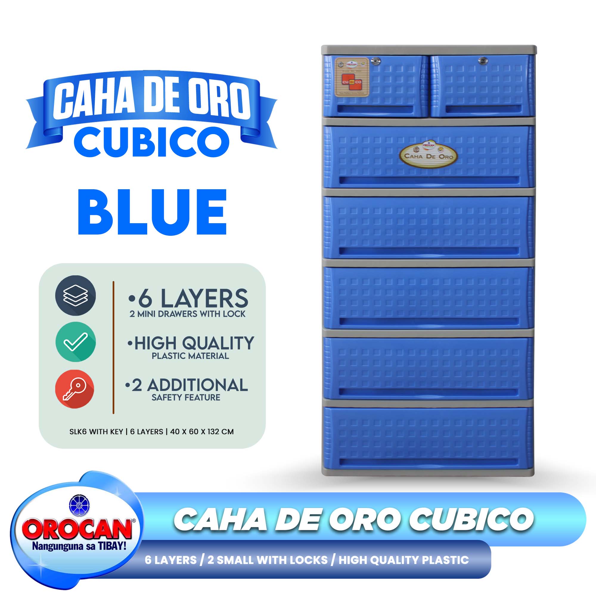 Orocan Caha de Oro Cubico 6 LAYERS Drawers with Lock and Keys | Lazada PH