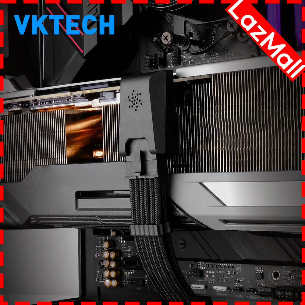 [Vktech] 90 Degree Graphics Card GPU Power Supply Adapter 16Pin(12+4PIN ...