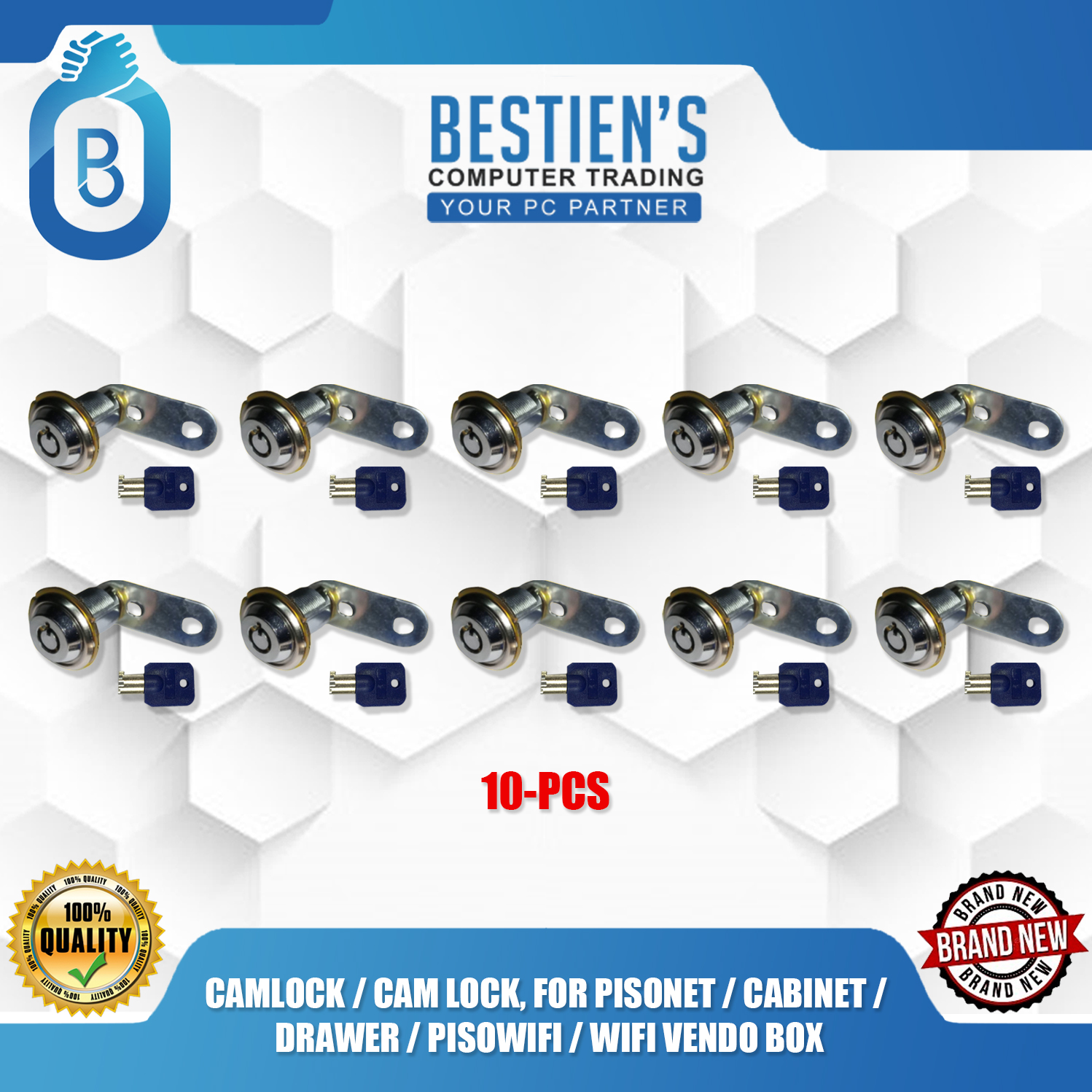 CAMLOCK / CAM LOCK, FOR PISONET / CABINET / DRAWER / PISOWIFI / WIFI ...