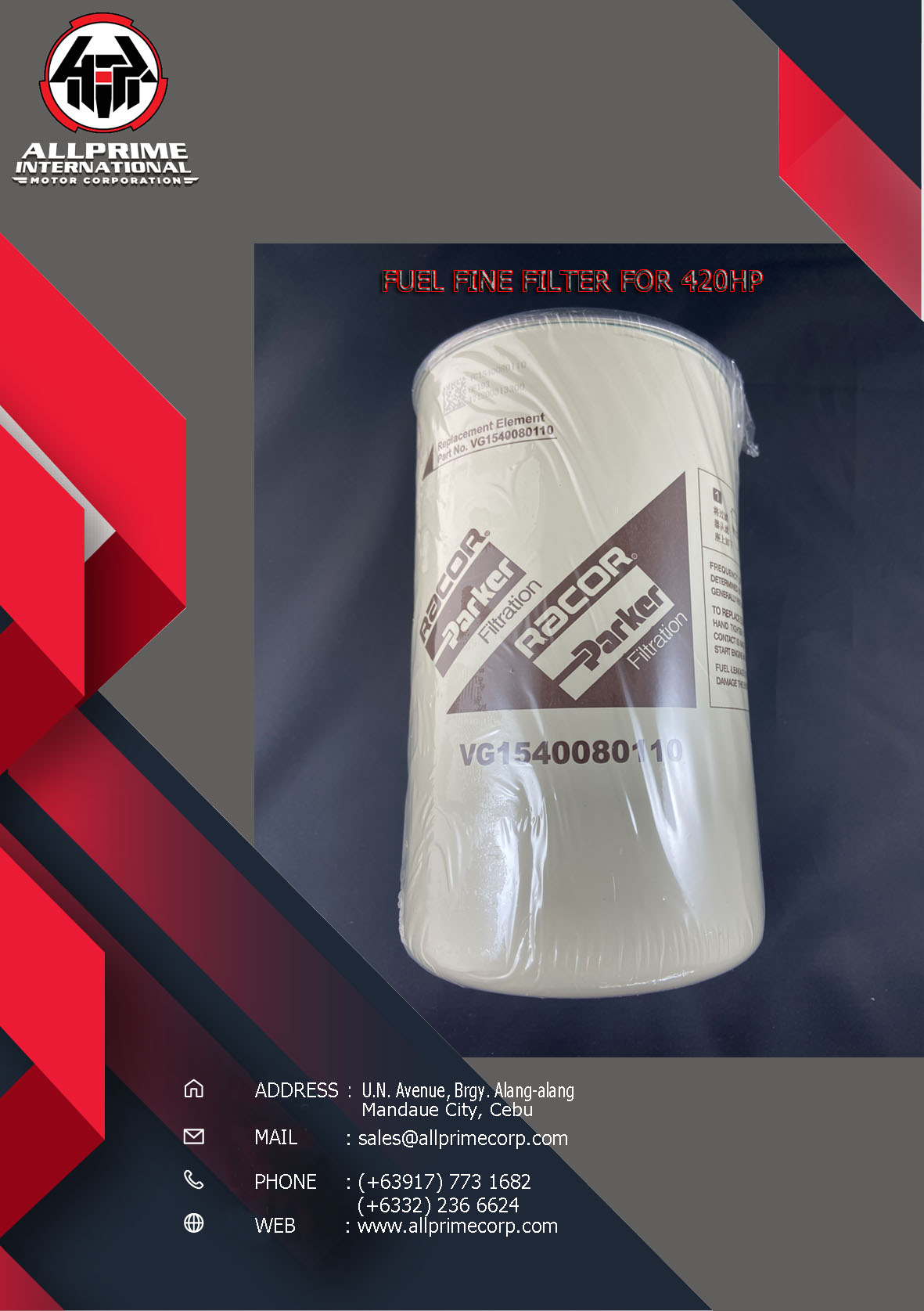 ORIGINAL SINOTRUK HOWO FUEL FINE FILTER | Lazada PH