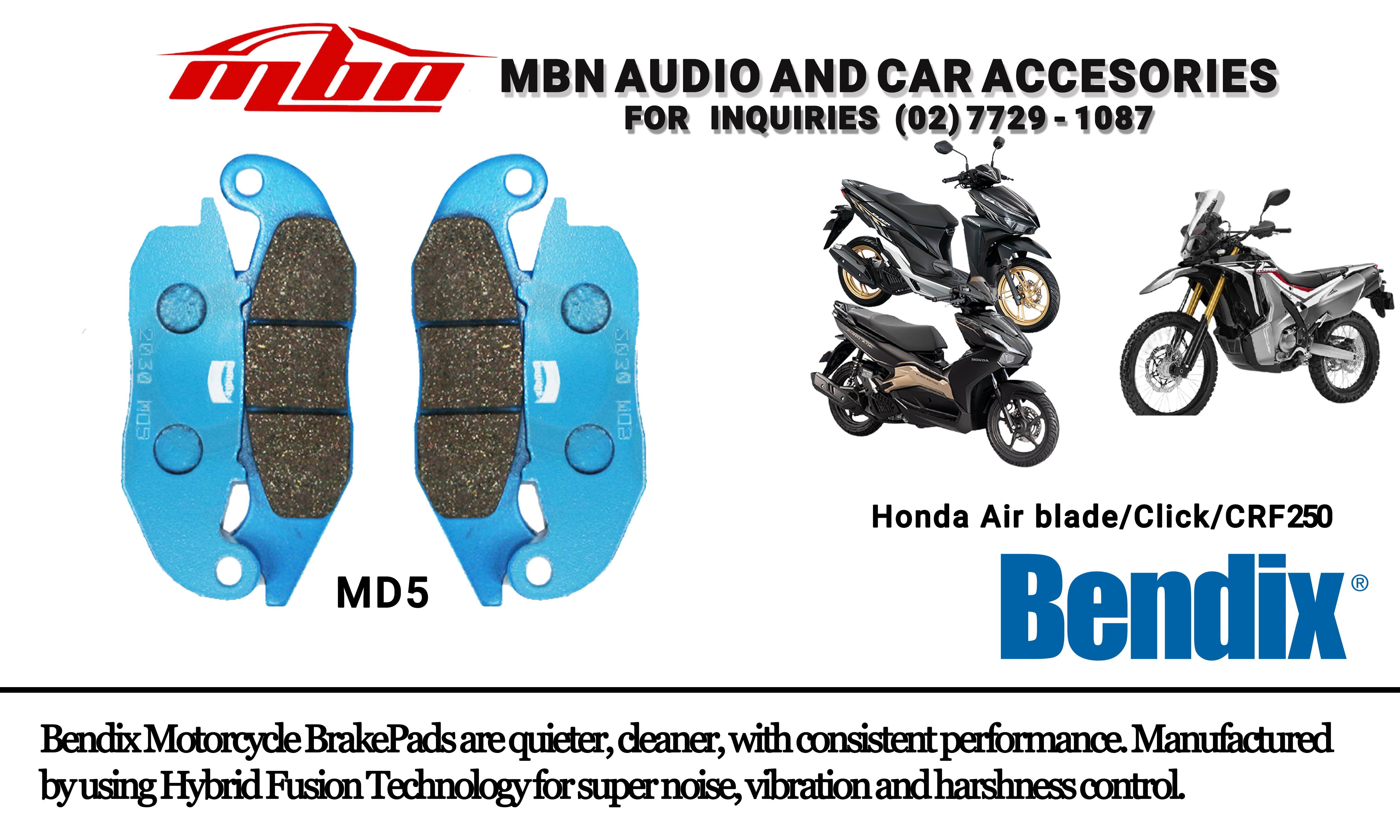 Bendix Motorcycle brake pads MD5 Honda Air blade/click/CRF 250 | Lazada PH