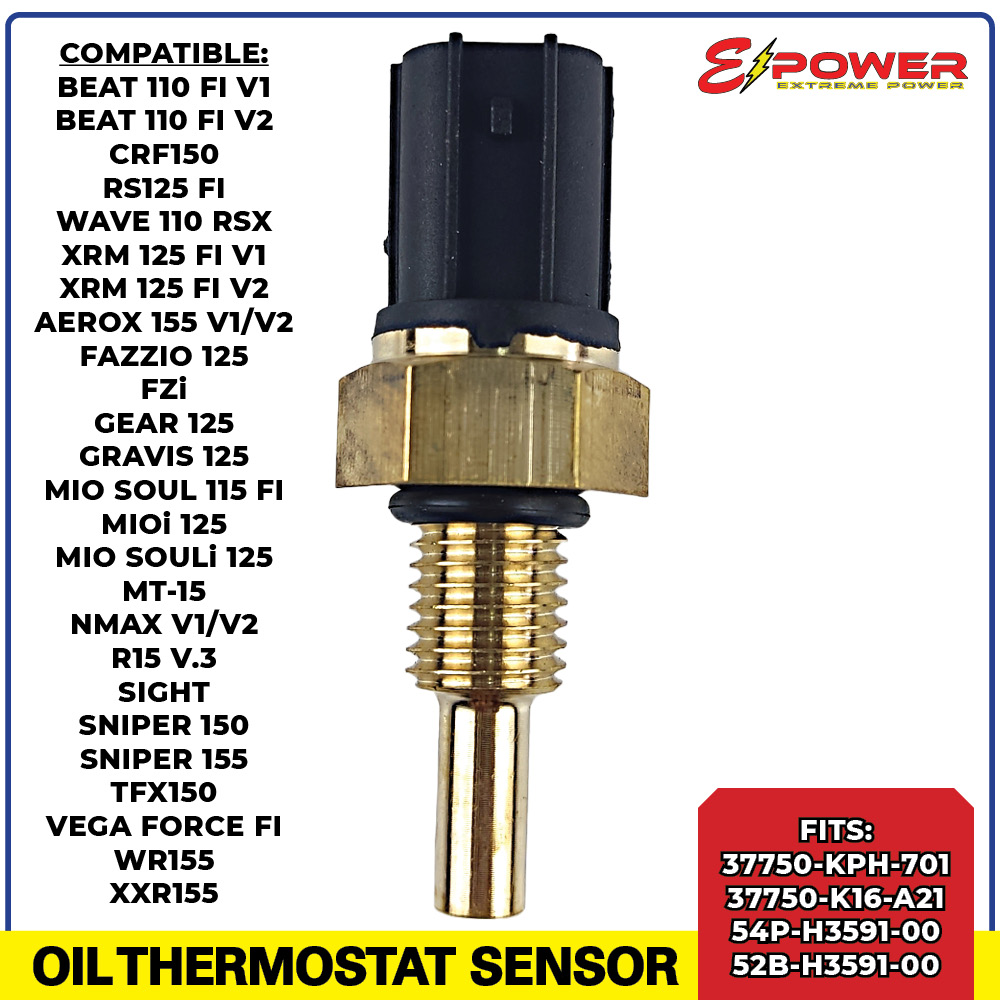 E-Power Honda & Yamaha Oil Thermostat Sensor [37750-KPH-701/37750-K16 ...
