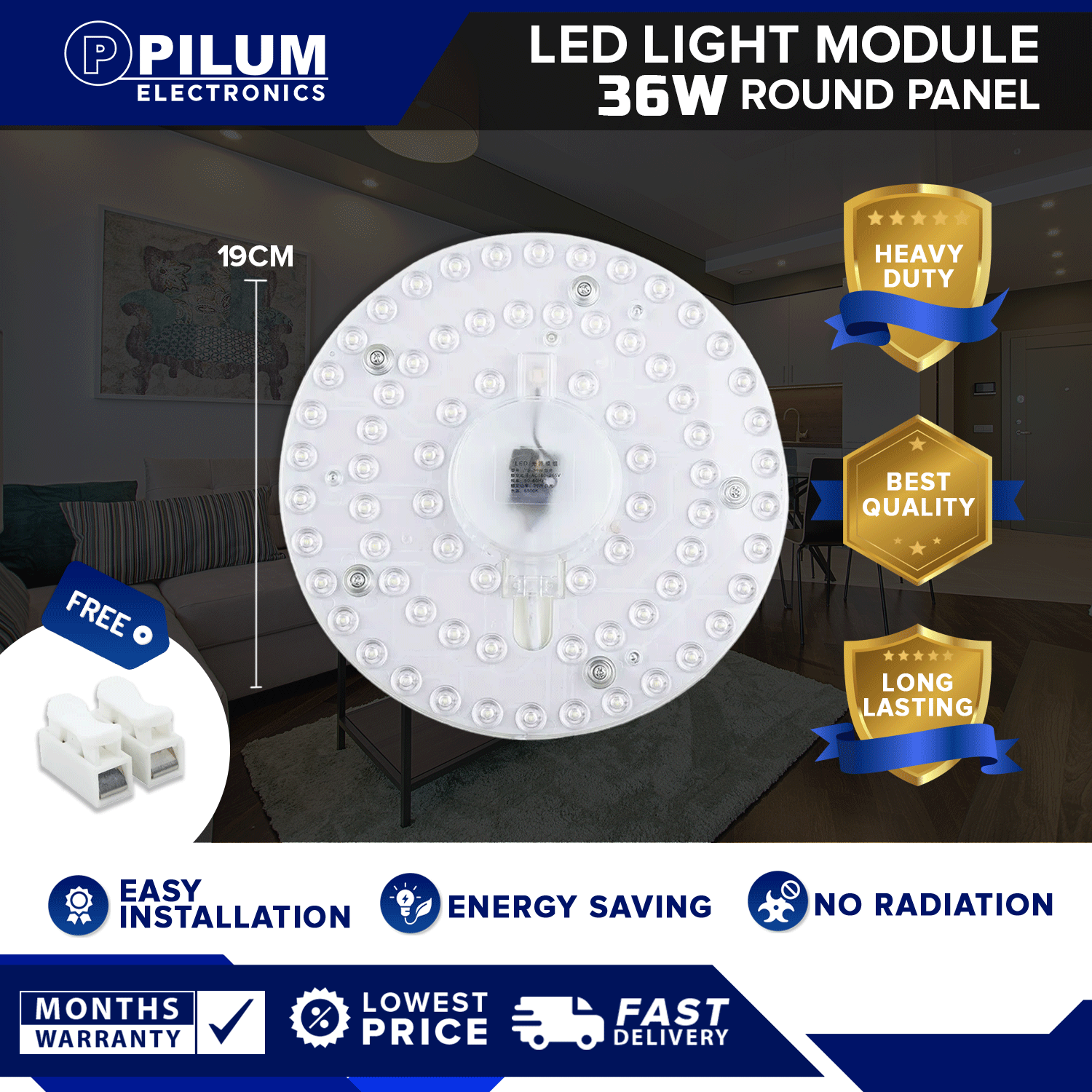 LED Ceiling Light Replacement - LED Light Source Module LED Bulb Light ...