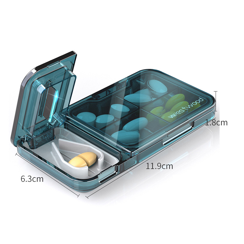 Medicine Pill Holder Pill Tablet Organizer Divide Storage Case ...