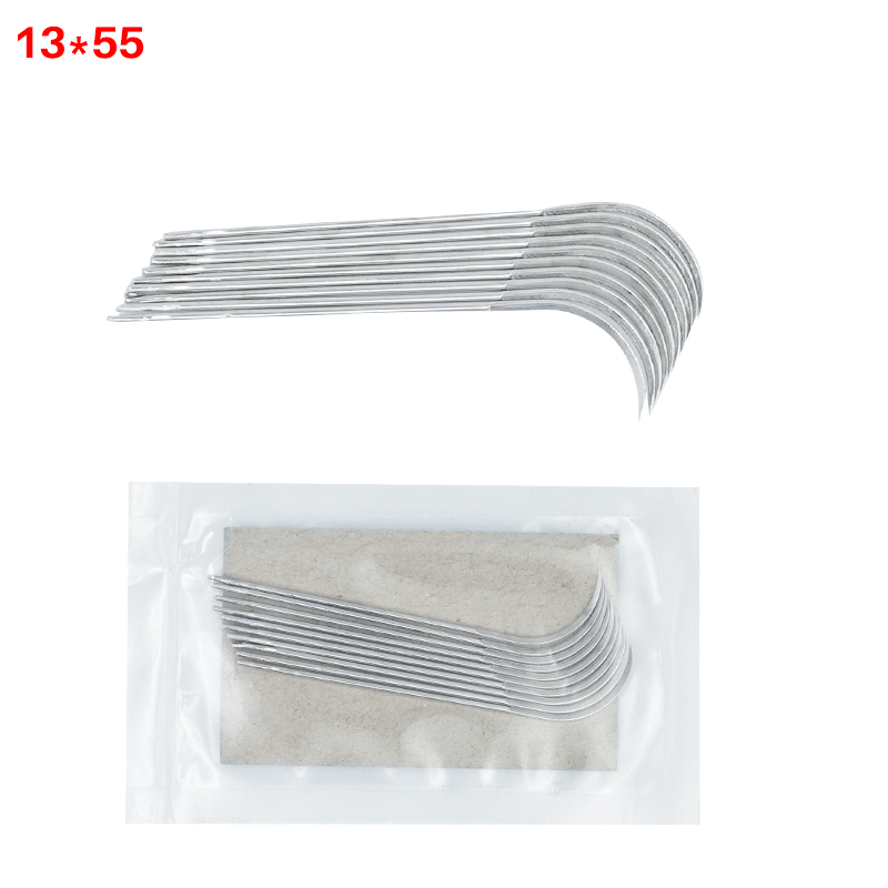 10Pcs/Set Veterinary Suture Needles Curve Surgical Niddle with Thread ...