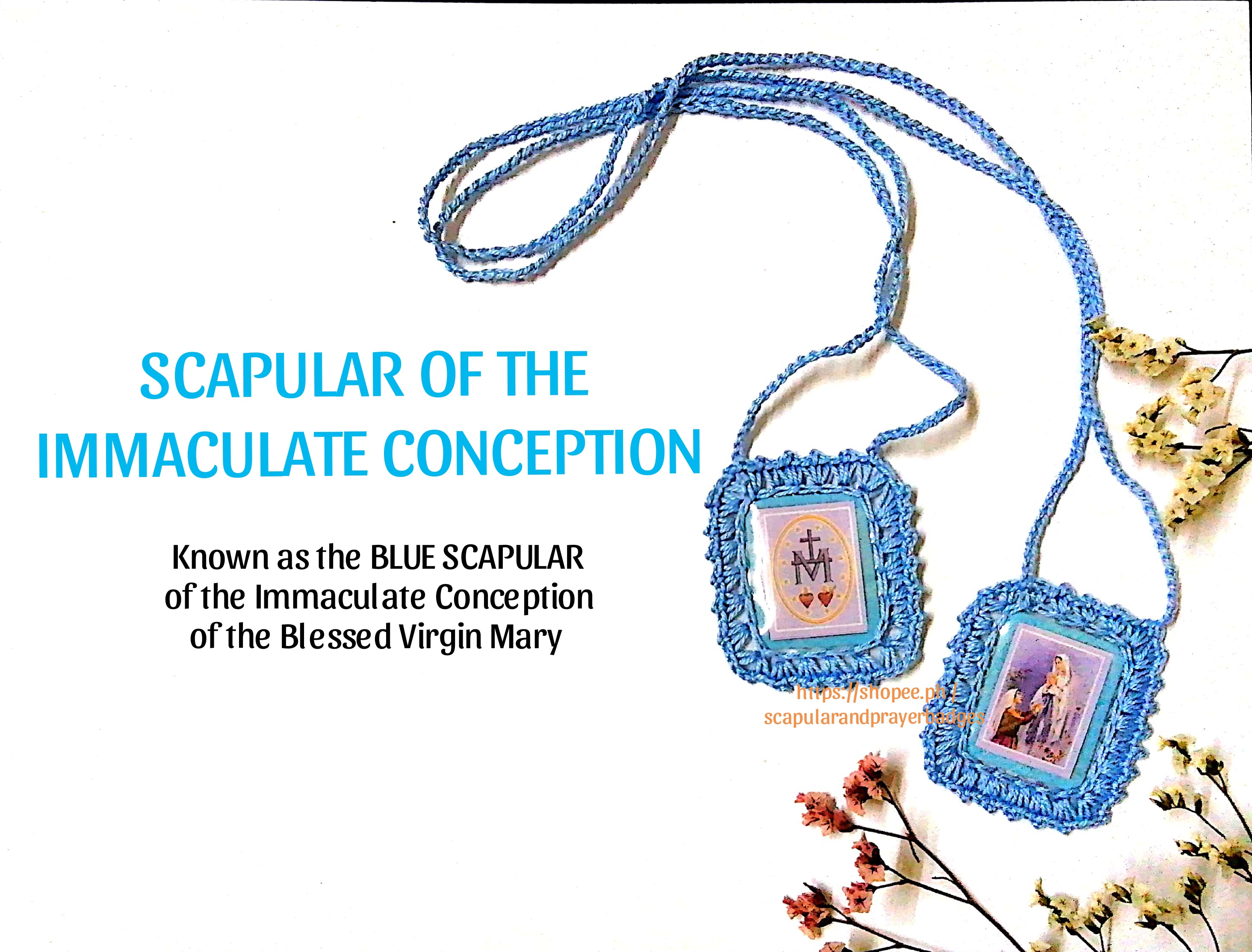 Blue Scapular also known as BLUE SCAPULAR of the Immaculate Conception ...
