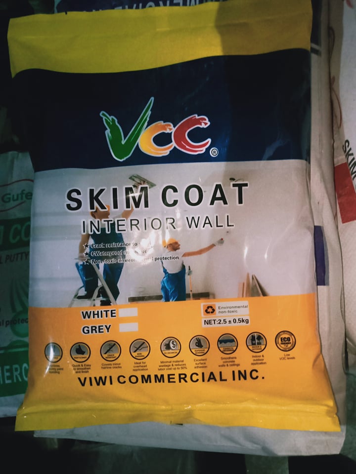 RUNFENG SHOP[[[[[[ VCC Interior wall Skimcoat WHITE 2.5 KILO/BAG ...