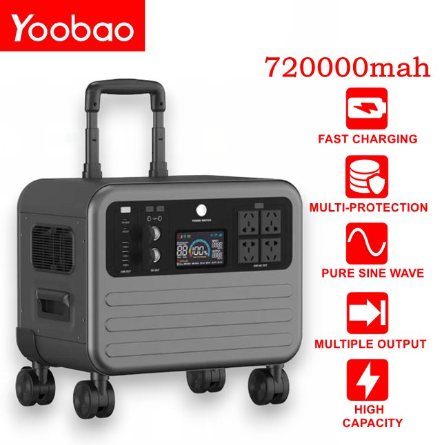 Yoobao EN2200Q 720000mah Pure Sine Wave Portable Generator AC2200W ...