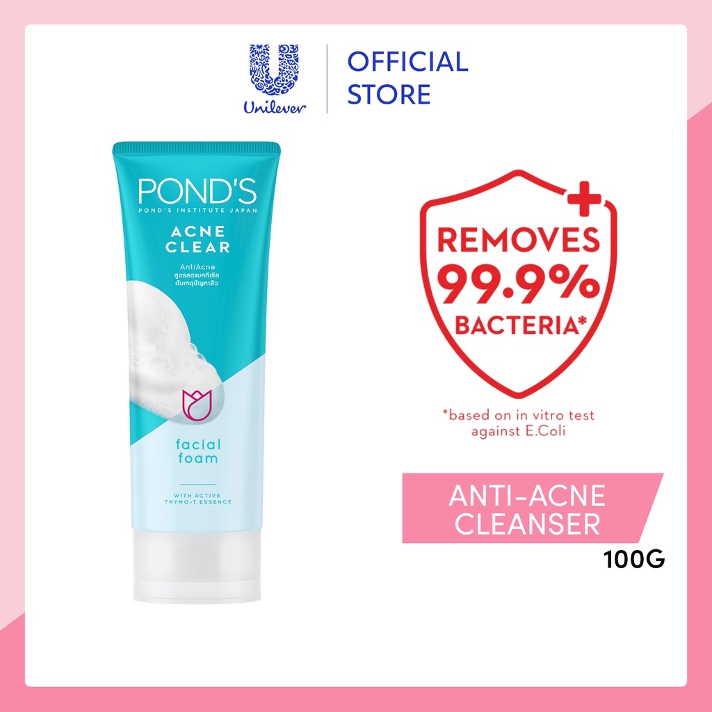 POND’S Acne Clear Facial Foam with Thymol Salicylic Acid and ...