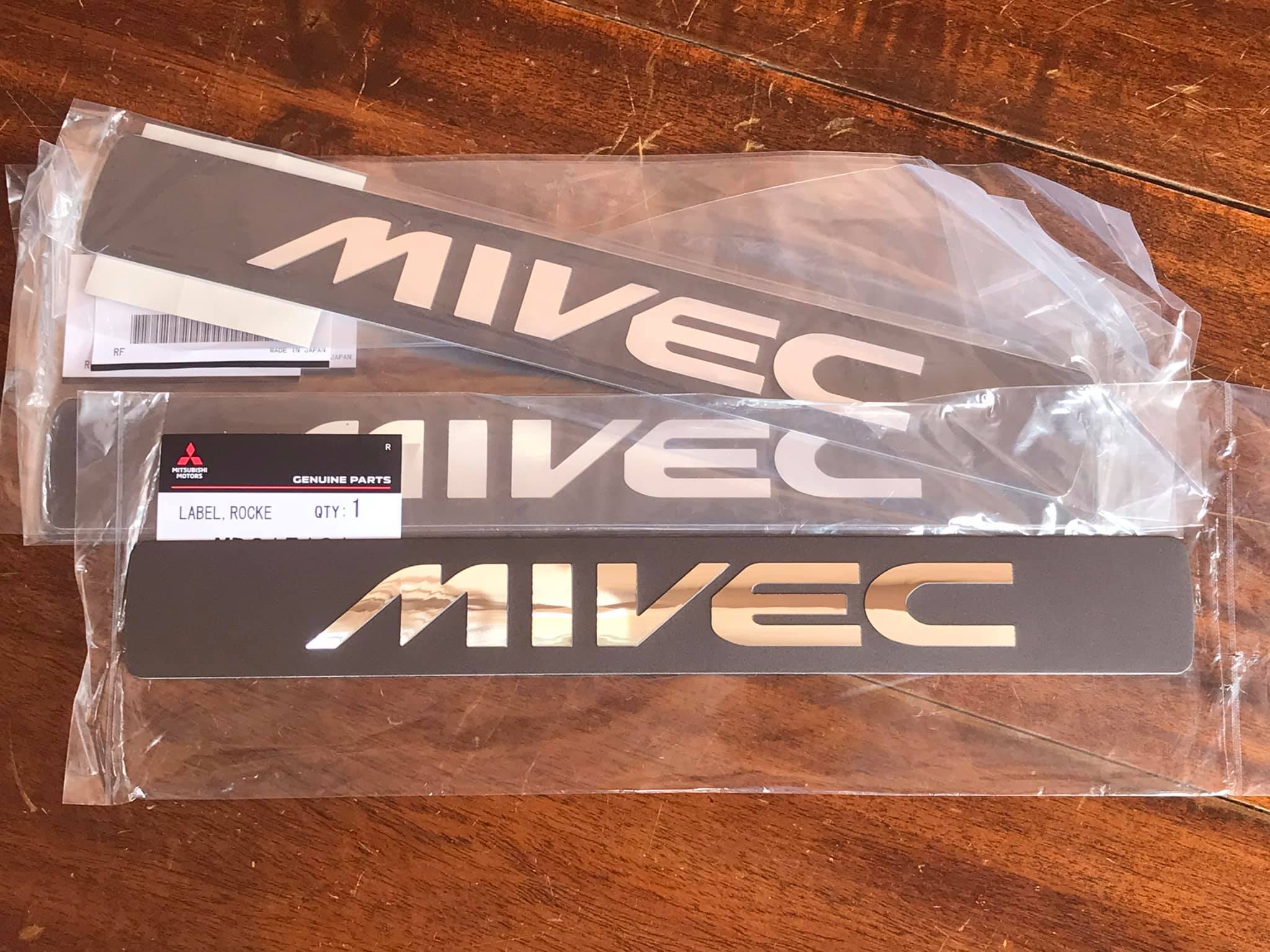 mivec plate metal emblem engine cover original mitsubishi | Lazada PH