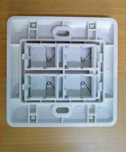 4 Ports RJ45 86x86mm Internet Wall Socket Faceplate With Four CAT.6 ...