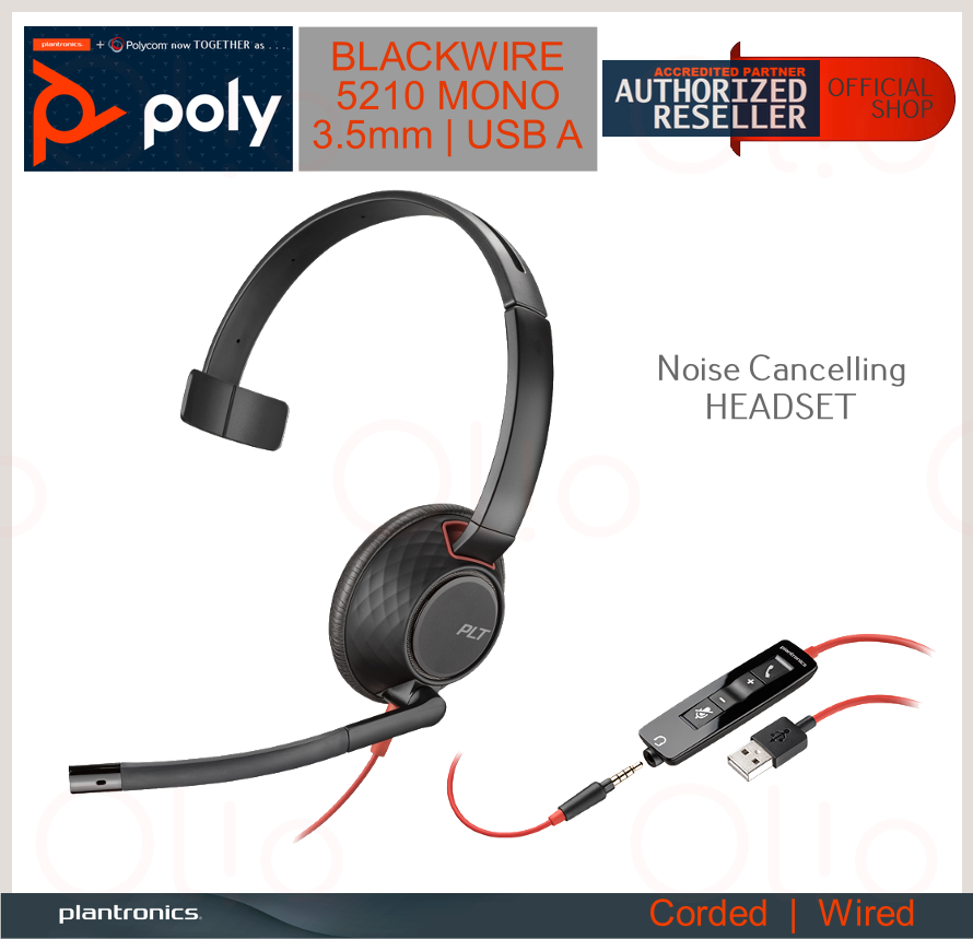 POLY 5200 HEADSETS (PLANTRONICS BLACKWIRE C5210 | C5220) Noise ...